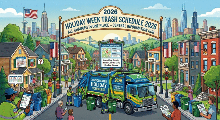 holiday week trash schedule 2026