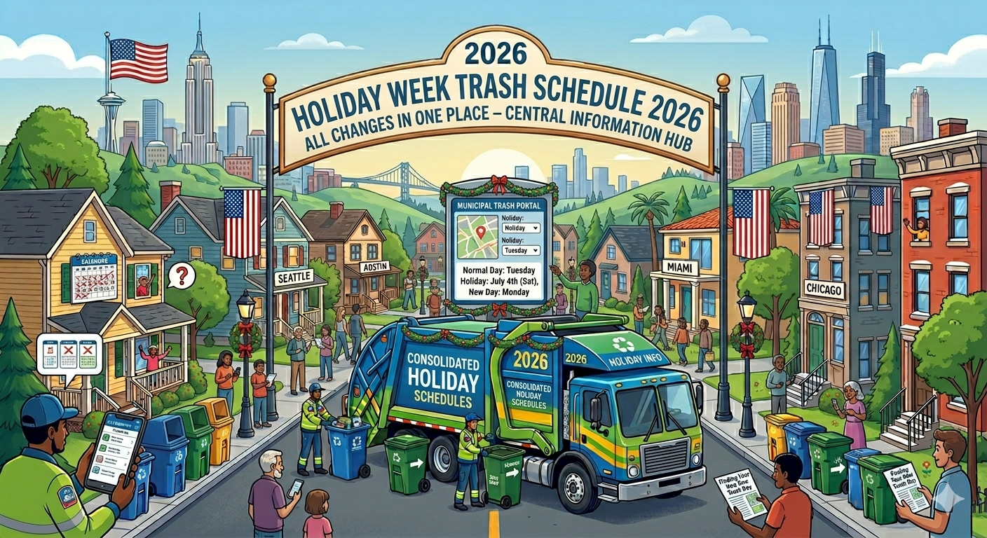 holiday week trash schedule 2026